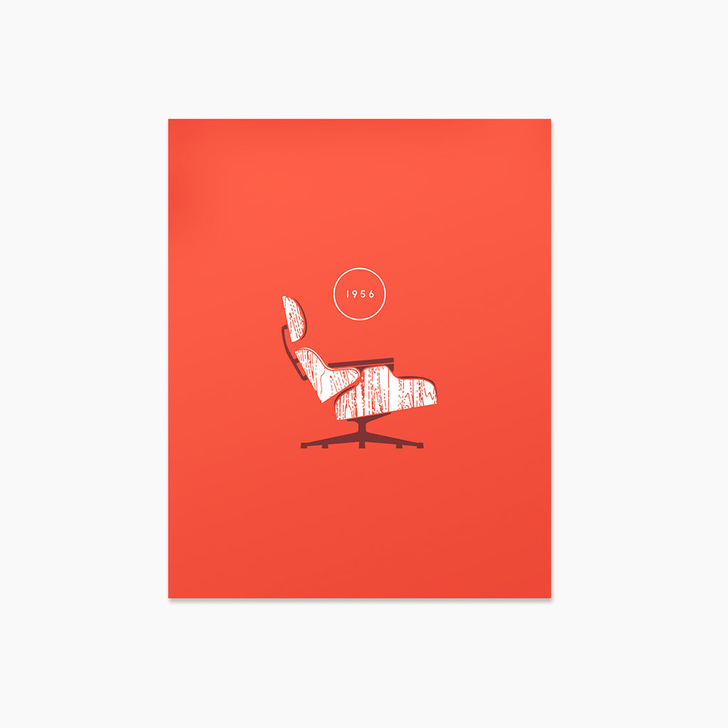 Mid Century Eames Lounge Chair Poster – Heritera